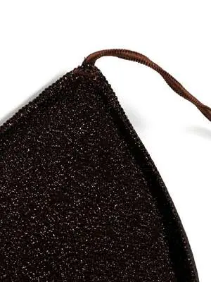 Oseree Glitter-effect Triangle Bikini - Brown