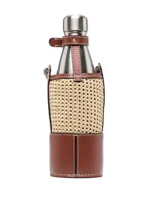 Chloé Rattan Pouch And Bottle Set