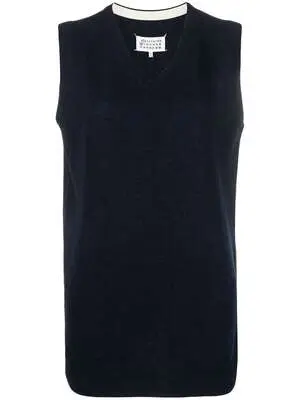 MAISON MARGIELA V-neck Wool-blend Vest