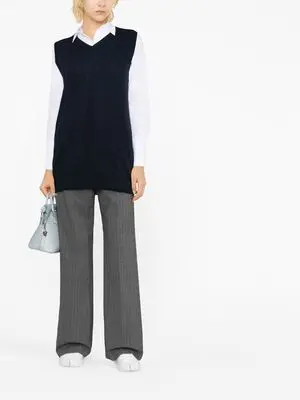 MAISON MARGIELA V-neck Wool-blend Vest