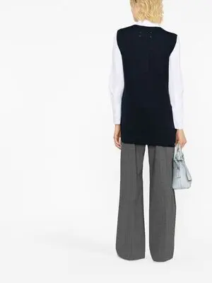 MAISON MARGIELA V-neck Wool-blend Vest