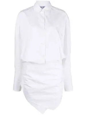 Attico Ruched-front Shirtdress