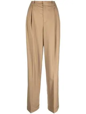 Polo Ralph Lauren Pleat-front Tailored Trousers - Brown