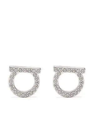 FERRAGAMO Embellished Gancini Earrings