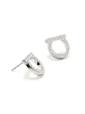 FERRAGAMO Embellished Gancini Earrings