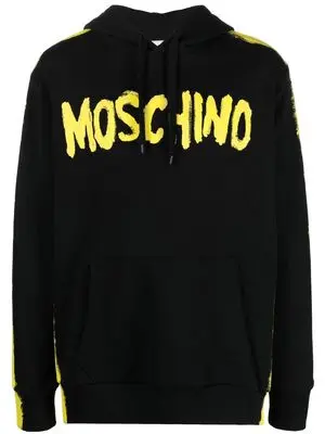 Moschino Print Pullover Hoodie - Black