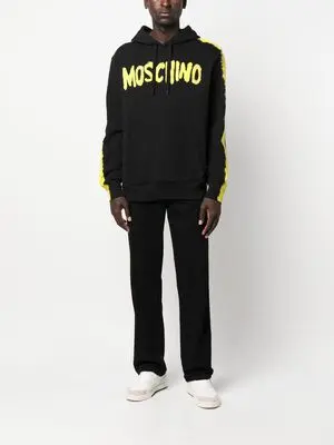 Moschino Print Pullover Hoodie - Black
