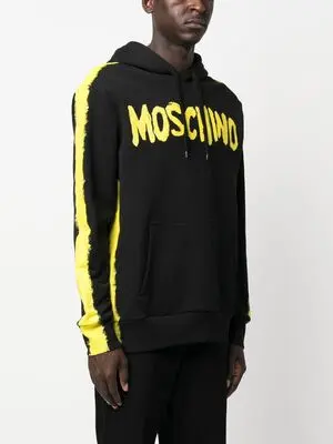 Moschino Print Pullover Hoodie - Black