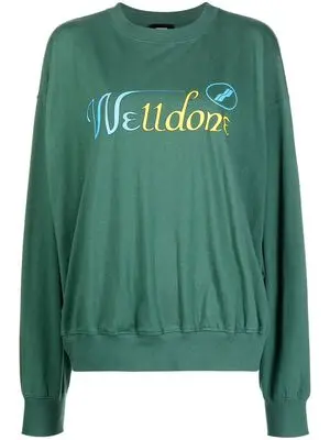 We11Done Cursive Ogo-print Sweatshirt