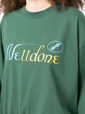 We11Done Cursive Ogo-print Sweatshirt