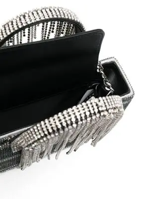 Kara Crystal-embellished Fringe Tote Bag - Silver