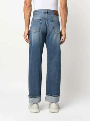 Alexander McQueen Turn-up Cuff Straight-leg Jeans
