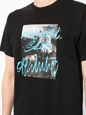Off-White Graphic-print Crew Neck T-shirt - Black