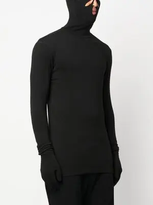 KUSIKOHC Cut-out Mask Gloved Sweatshirt