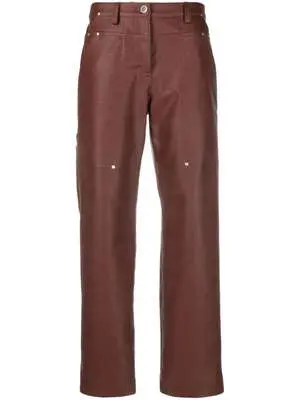 Stella McCartney Faux Leather Straight-leg Trousers