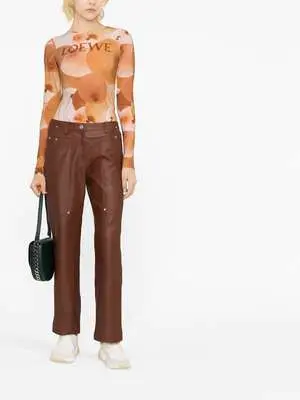 Stella McCartney Faux Leather Straight-leg Trousers