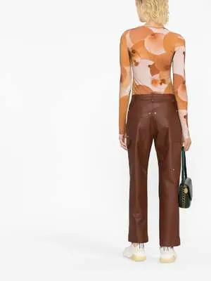 Stella McCartney Faux Leather Straight-leg Trousers
