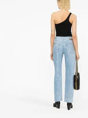 Stella McCartney Crinkle-effect Straight-leg Jeans