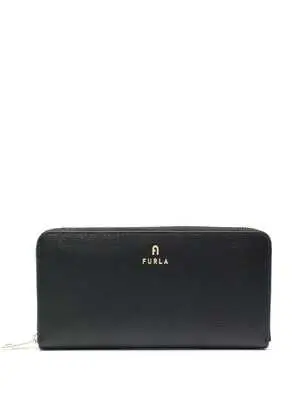 Furla Logo-plaque Leather Wallet - Black