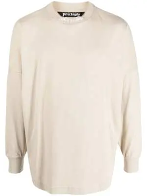 Palm Angels Logo-print Long-sleeved Sweatshirt