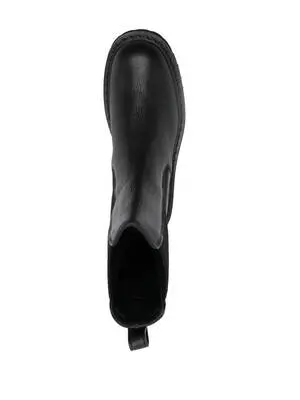FERRAGAMO Double Gancini Leather Chelsea Boots