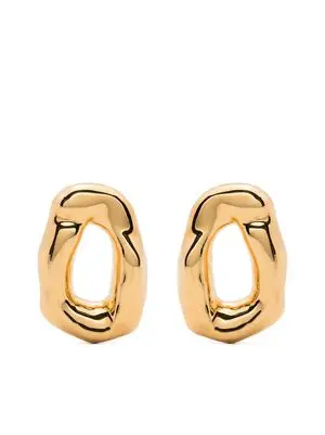 Colville Engraved-logo Stud Earrings - Gold