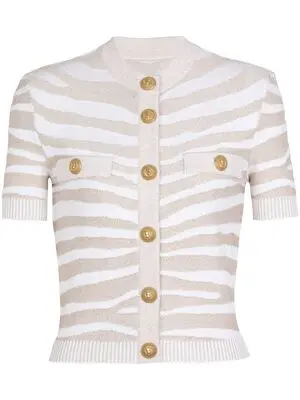 Balmain Striped Cardigans For Women