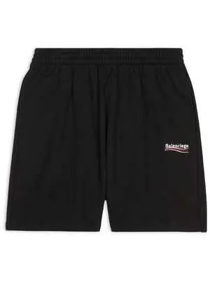 Balenciaga Political Campaign Track Shorts - Black