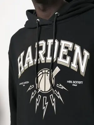 Neil Barrett X James Harden Logo-print Hoodie - Black