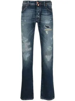Jacob Cohen Distressed Tapered Jeans