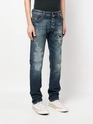 Jacob Cohen Distressed Tapered Jeans