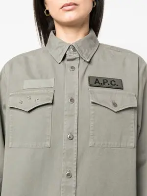 A.p.c. Logo-patch Shirt Jacket