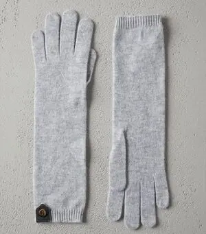 Brunello Cucinelli Brunello Cucinelli Cashmere Button-Detail Gloves Grey