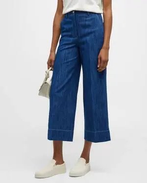 Akris Akris Punto Chiara Dot Detail Denim Pants - Denim