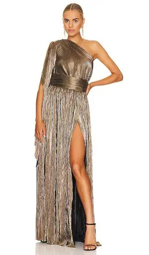 BRONX AND BRONCO Florence One Shoulder Gown