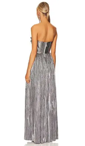 BRONX AND BRONCO Florence Metallic Gown