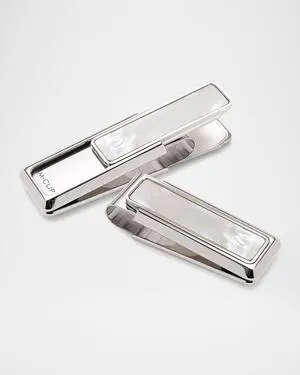 M CLIP Apos;s Mother-of-pearl Money Clip - Silver