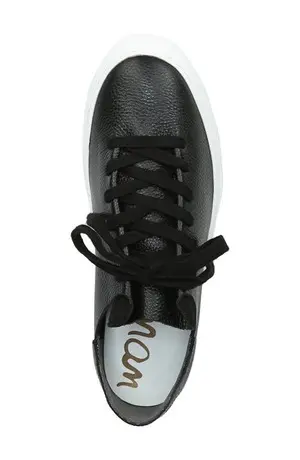 Sam Edelman Poppy Leather Sneakers - Black