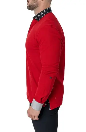 MACEOO Newton Solid Head Long Sleeve Polo
