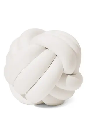 BEARABY Hugget Knot Organic Cotton Accent Pillow - Cloud White