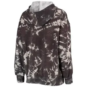 MAJESTIC THREADS Golden State Warriors Burble Tie-dye Tri-blend Pullover Hoodie