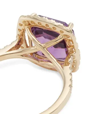 Saks Fifth Avenue Collection 14k Diamond & Amethyst Ring