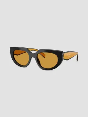 Prada 53mm Oval Sunglasses - Black