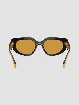 Prada 53mm Oval Sunglasses - Black