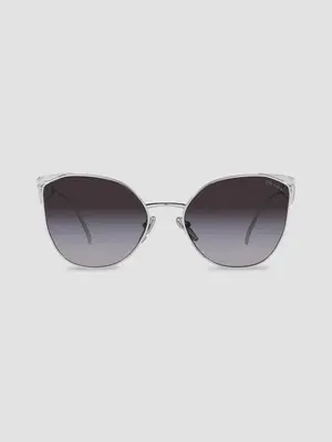Prada 52mm Cat Eye Sunglasses - Silver