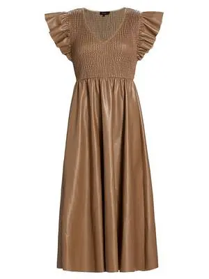 EN SAISON Women's Rylee Sleeveless Midi-Dress - Brown  - Brown