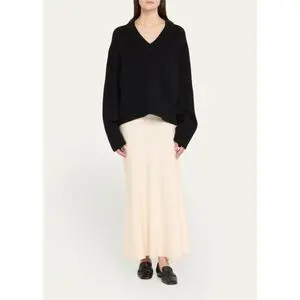 LISA YANG Aletta V-neck Cashmere Knit Sweater - Cream