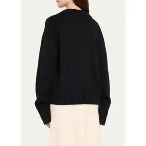 LISA YANG Aletta V-neck Cashmere Knit Sweater - Cream