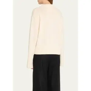 LISA YANG Aletta V-neck Cashmere Knit Sweater - Cream