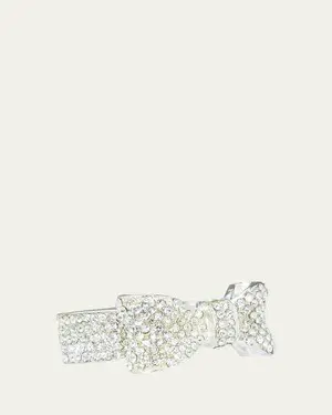 NOMI K Crystal Bow Napkin Rings, Set Of 4 - Silver
